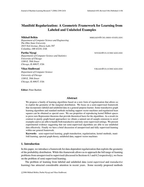 Solution Manifold Regularization A Geometric Framework For Learning
