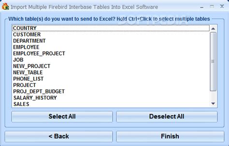 Import Multiple Firebird Interbase Tables Into Excel Software Download