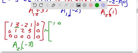 SOLVED Find A Basis And The Dimension For The Row Space Column Space And Null Space Of The