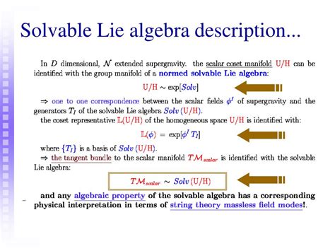 Ppt Solvable Lie Algebras In Supergravity And Superstrings Powerpoint Presentation Id978632