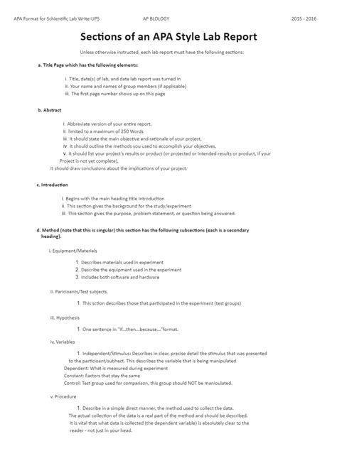7 Printable Title Page Lab Report Template Example Tacitproject