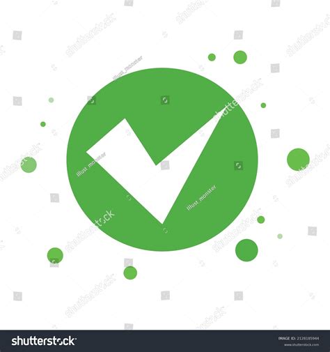 Modern Round Check Mark Icon Success Stock Vector Royalty Free Shutterstock