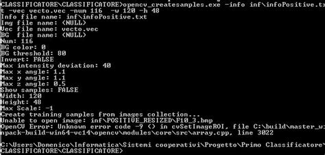 Problems With Command Opencvcreatesamplesexe Opencv Qanda Forum