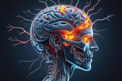 Premium Photo Human Brain And Nerve Forming A Futuristic Face Illustrating The Power Of Our