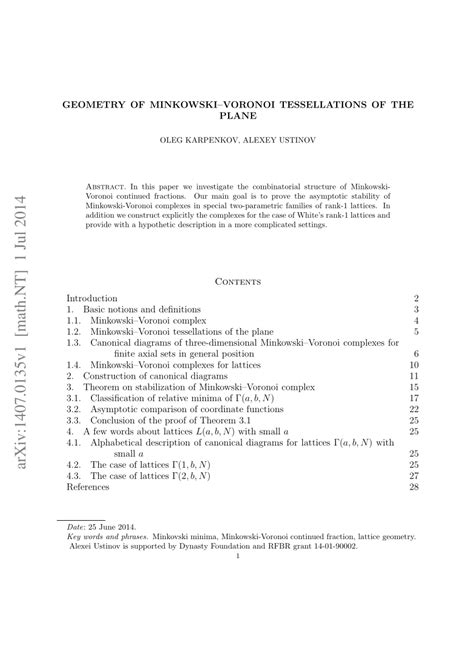 Pdf Geometry Of Minkowski Voronoi Tessellations Of The Plane