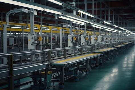 an empty assembly line premium ai generated image