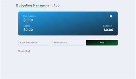 Budgeting Management App In Vanillajs With Source Code Sourcecodester