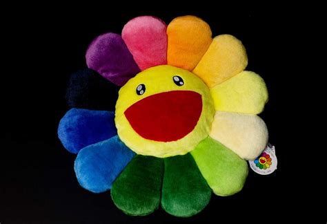 Takashi Murakami Authentic Kaikai Kiki Rainbow Flower Cushion Mutualart