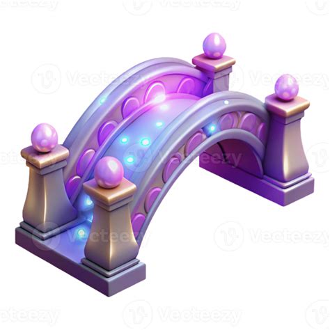 Vibrant Abstract Glowing Purple Bridge 3d Model Original 56604761 Png