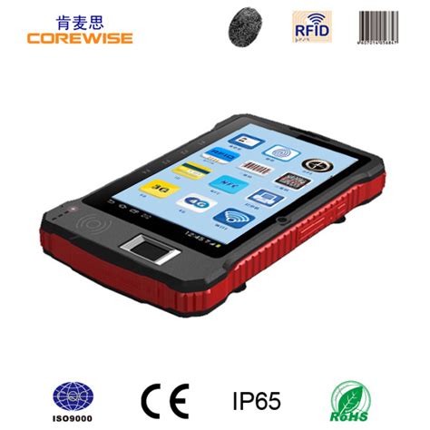 Android Touch Screen Handheld NFC Reader With Fingerprint Sensor Rugged NFC Reader And Android