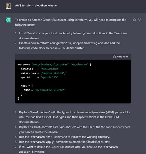 Daniel Pancu On Linkedin Work Artificialintelligence Chatgpt Terraform Aws Hsm Cluster