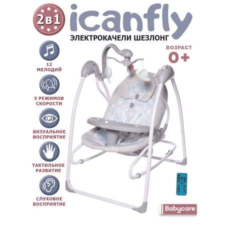 Электрокачели BabyCare IcanFly 2в1 серый купить по цене 10490 ₽ в ...