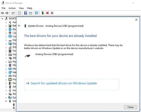 usbi comm error with windows 10 qanda sigmadsp processors