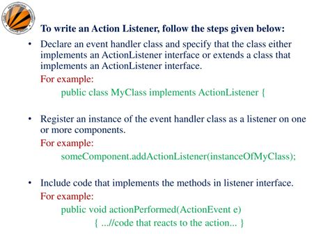 Ppt Programming In Java Event Handling Powerpoint Presentation Free