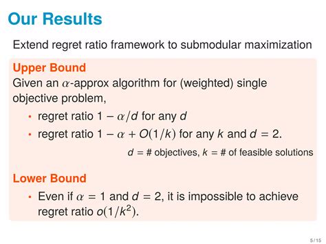 Regret Minimization In Multi Objective Submodular Function Maximization Ppt