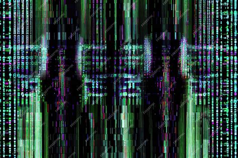 Premium Ai Image A Glitch In The Matrix With Digital Code And Binary Patterns