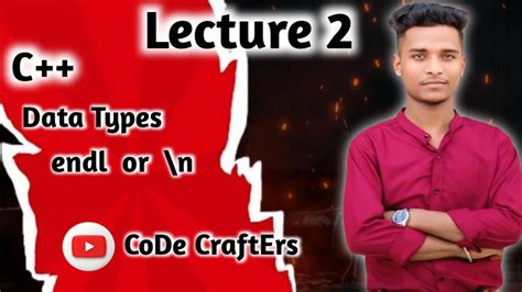 Data Types And How To Break Lines Endl Or N In C In Hindi C Tutorials For Beginners