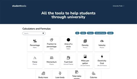 Github Win Student Tools Web App Prototype For Calculators And Tools Aimed At Students