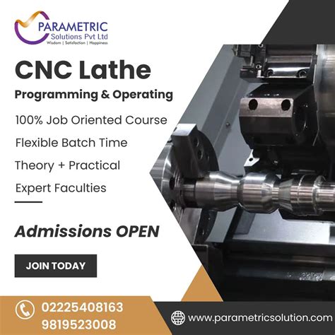 cnc lathe programming and operating course by parametric solutions