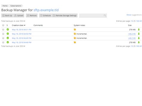 Sftp Backup Extension Plesk