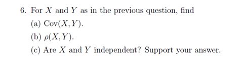 Solved For X And Y As In The Previous Question Find Chegg Com