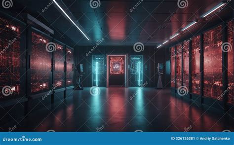 Digital Frontier Advanced Quantum Computing Center Processes Data With Futuristic Technology