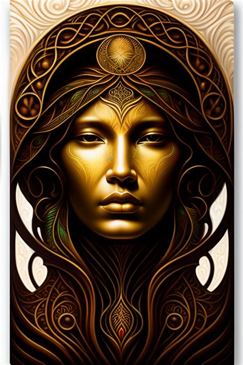 Lexica - Wood spirit alex grey neo art nouveau
