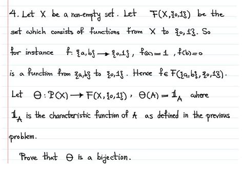 solved let x be a non empty set let f x {0 1} be the set