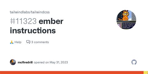 Ember Instructions · Tailwindlabs Tailwindcss · Discussion 11323 · Github