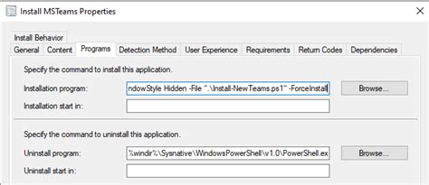 install new teams client with powershell with or without content