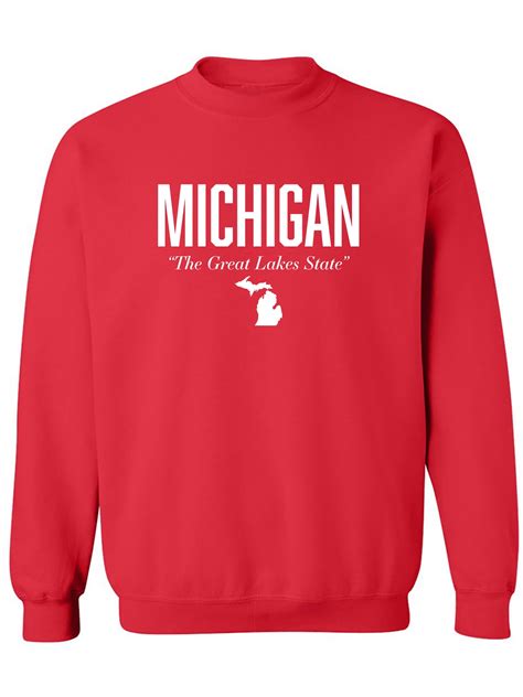 Michigan The Great Lakes State Crewneck Sweatshirt