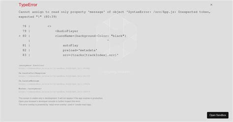 React H Audio Player Sample Forked Codesandbox