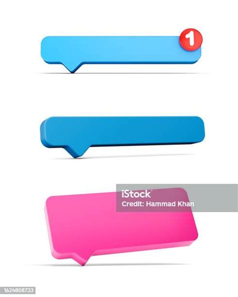 하나의 메시지 알림 3d 그림이 있는 메시지 상자 기호 아이콘의 다른 스타일 세트 3차원 형태에 대한 스톡 사진 및 기타 이미지 3차원 형태 문자 메시지 Istock