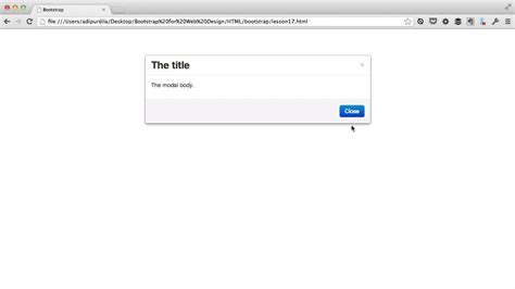 Bootstrap For Web Design Modal Windows