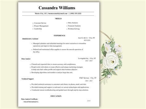 Resume Template Ats Friendly Resume Ats Resume Ats Friendly Resume Template Resume Template