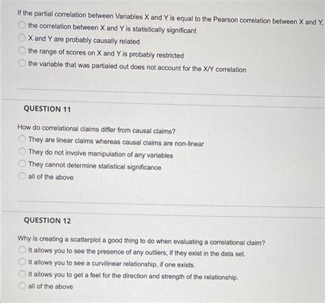 Solved If The Partial Correlation Between Variables X And Y Chegg