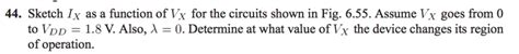 Solved 44 Sketch Ix As A Function Of Vx For The Circuits