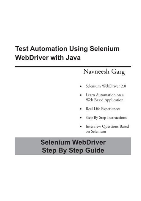 Pdf Test Automation Using Selenium Webdriver With Java · Test