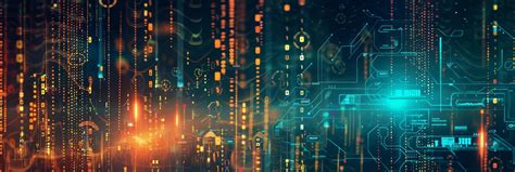 Abstract Digital Art With Binary Code And Circuitry Abstract Digital Artwork Featuring A Complex