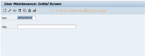 OPF SAP Tcode Maintain User