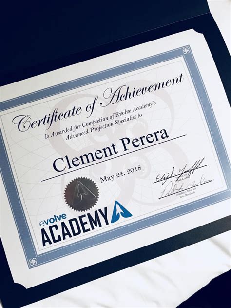 Clement C Perera On Linkedin Projection Specialist Certification Thanks Evolve Media Group Llc