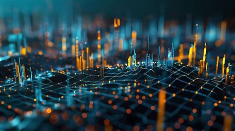 Futuristic Data Visualization With Interactive 3d Premium Ai Generated Image