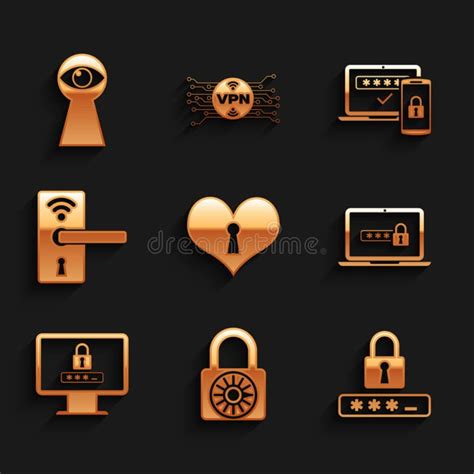 Set Heart With Keyhole Safe Combination Lock Wheel Password Protection Laptop Password