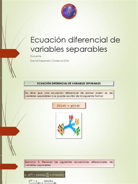 Clases Ppt De Variables Separables Pdf