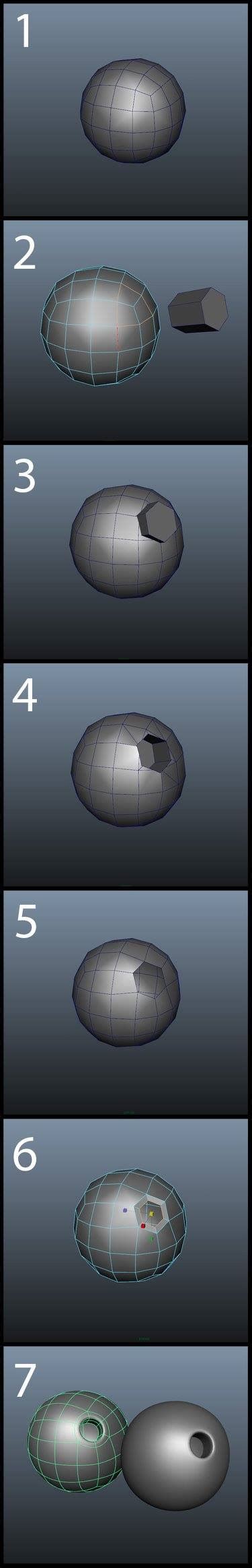 Curved Surface Boolean D Modeling Tutorial D Modelling Maya Modeling