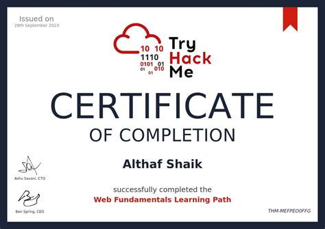 Althaf Shaik On Linkedin Tryhackme Cybersecurity