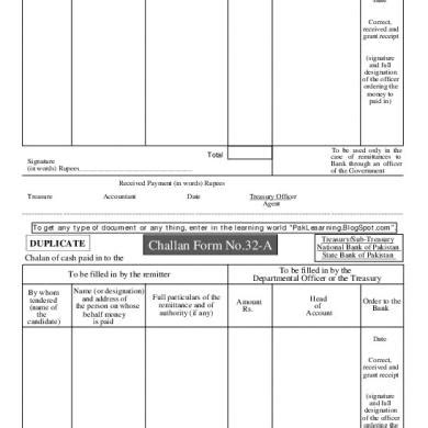 Fpsc Challan Form Pdf Memeazgard