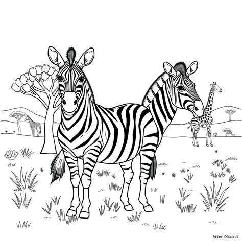 Coloriages Zèbre Réalistes À Imprimer