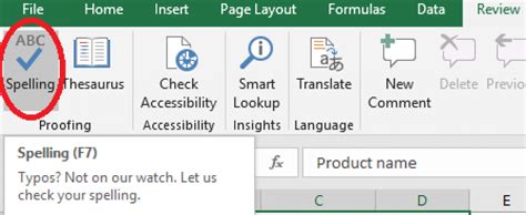 How To Perform A Spelling Check On The Active Worksheet In Excel Artofit