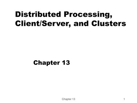 Ppt Distributed Data Processing In Clientserver Environment